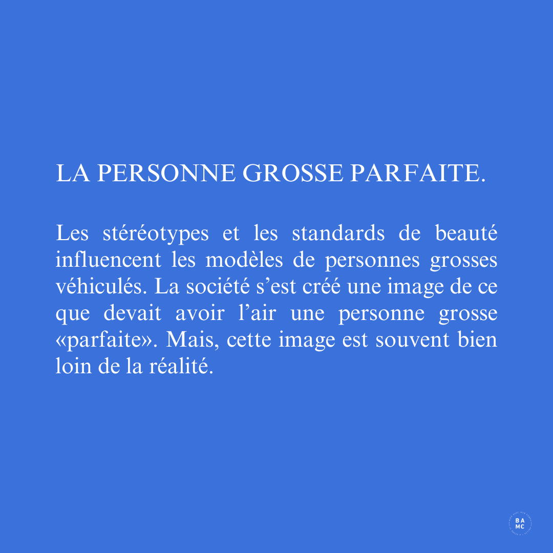 La personne grosse parfaite - BienAvecMonCorps
